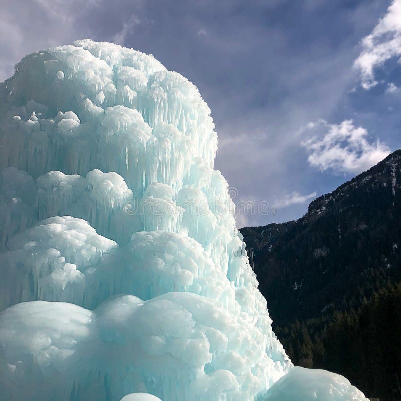Frozen Ice Formation in the Sunlight Stock Image - Image of nature ...