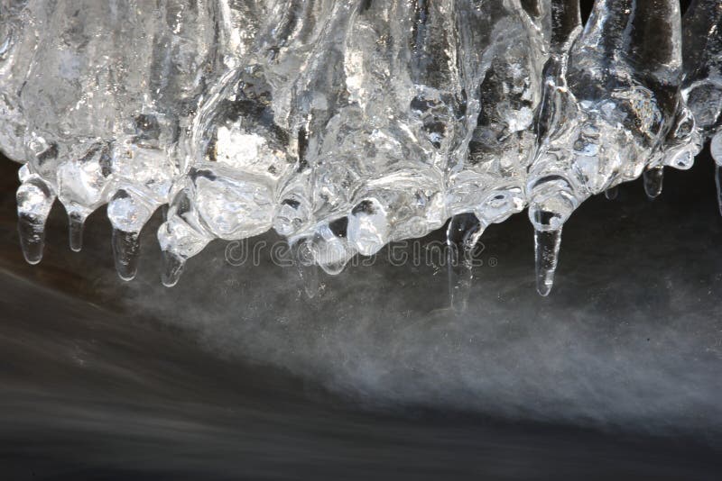 Frozen Ice Formations on a Winter Stream, Germany Stock Photo - Image ...