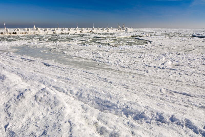 Frozen Ice Ocean Coast - Polar Winter Stock Image - Image of glacier ...