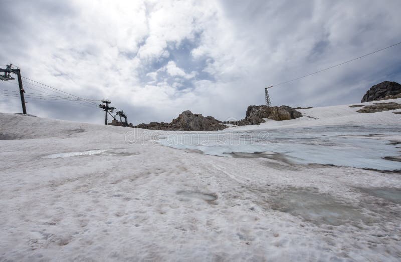 Frozen Ice Plains on Mountain Peaks. Stock Photo - Image of hill, happy ...