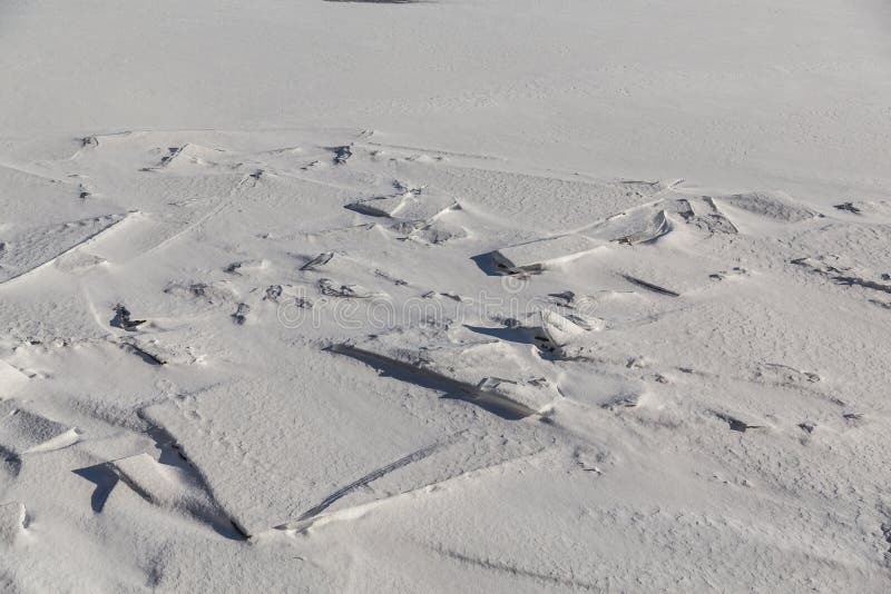 Frozen Ice and Snow on Lake Ontario Stock Photo - Image of slab, frame ...