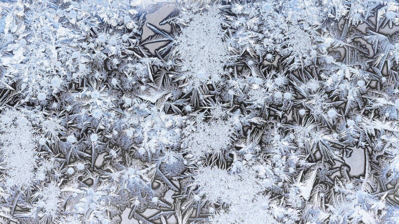 Frozen Ice on Surface on Window Glass Close Up Stock Image - Image of ...