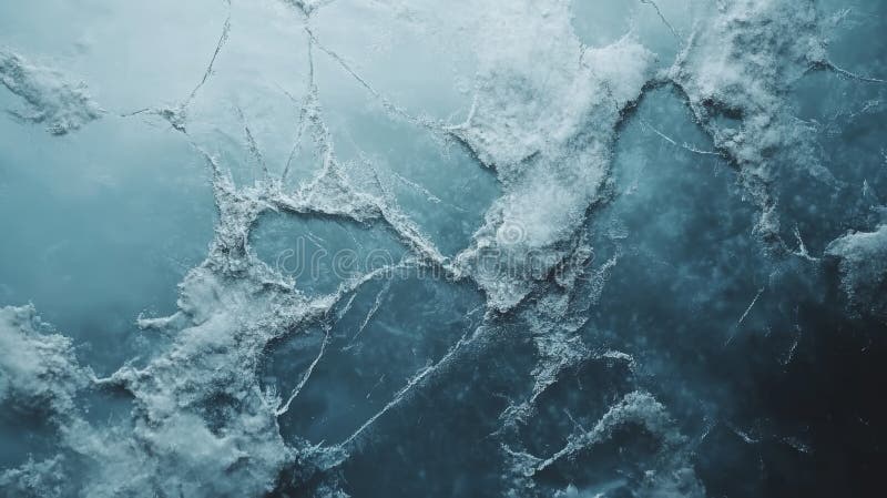 Frozen Ice Texture Showcasing Chaotic Beauty through Jagged Cracks and ...