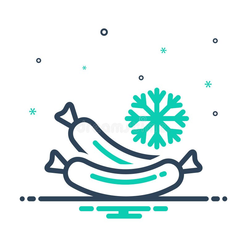 Mix Icon for Frozen, Cold and Temperature Stock Illustration ...