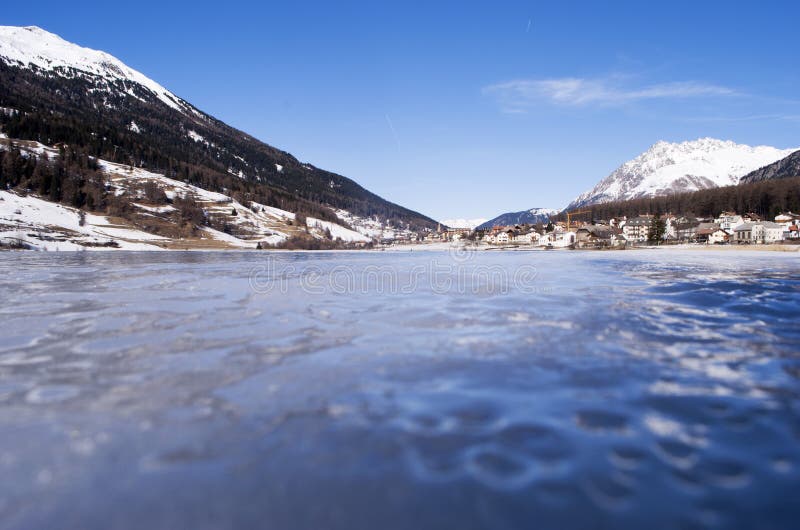 Frozen lake stock photo. Image of serene, relax, italy - 18379436