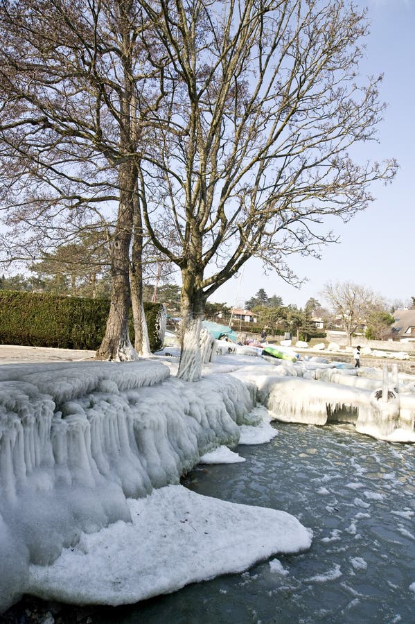 Frozen lake stock image. Image of frozen, water, switzerland - 23519641