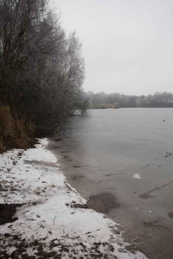 Frozen lake stock image. Image of winter, countryside - 24218191