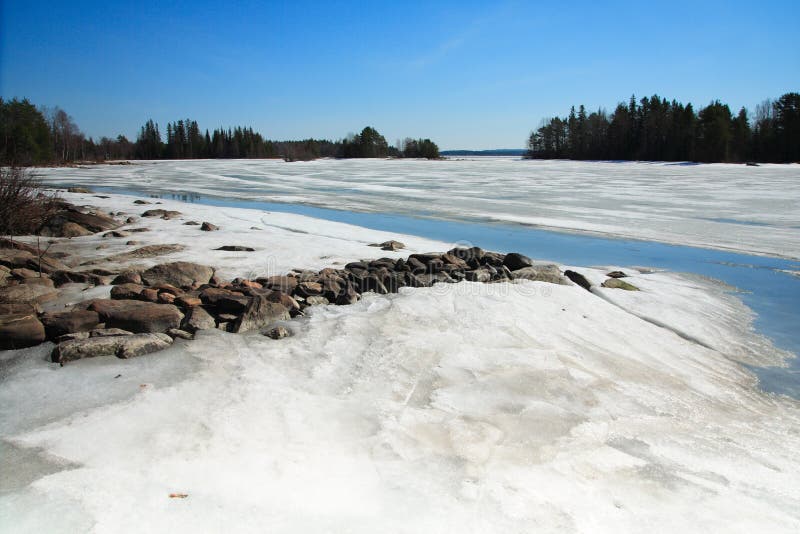 Frozen lake stock image. Image of frozen, glacier, scenic - 5855357