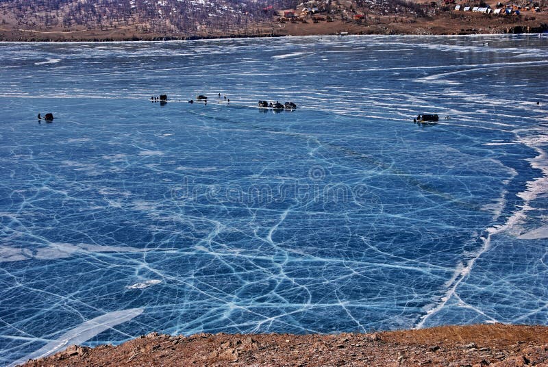 Frozen lake stock image. Image of deep, frozen, baikal - 6516829