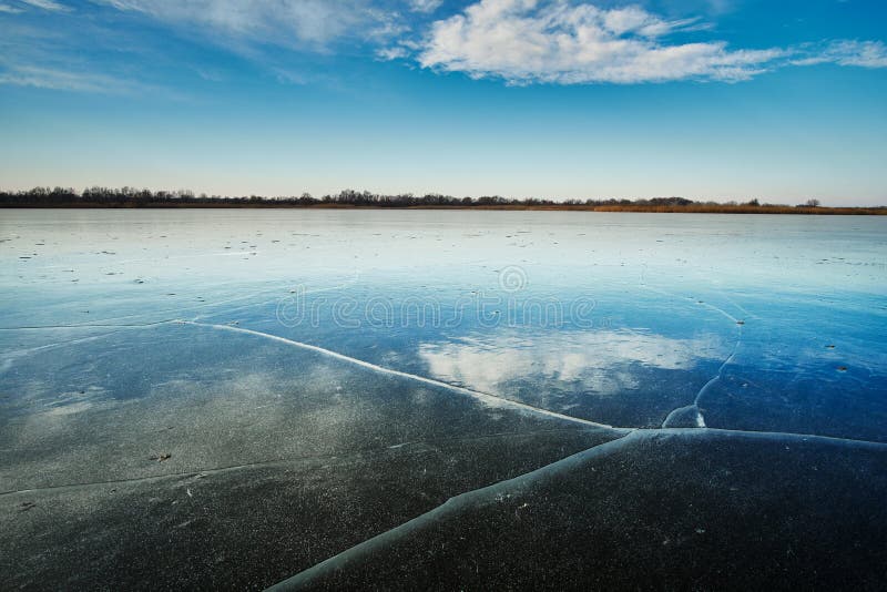 Frozen lake stock image. Image of nature, frosty, frozen - 132679079