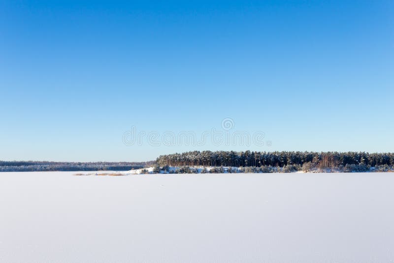 Frozen Lake with Ice and Snow Stock Image - Image of season, cold: 36920103