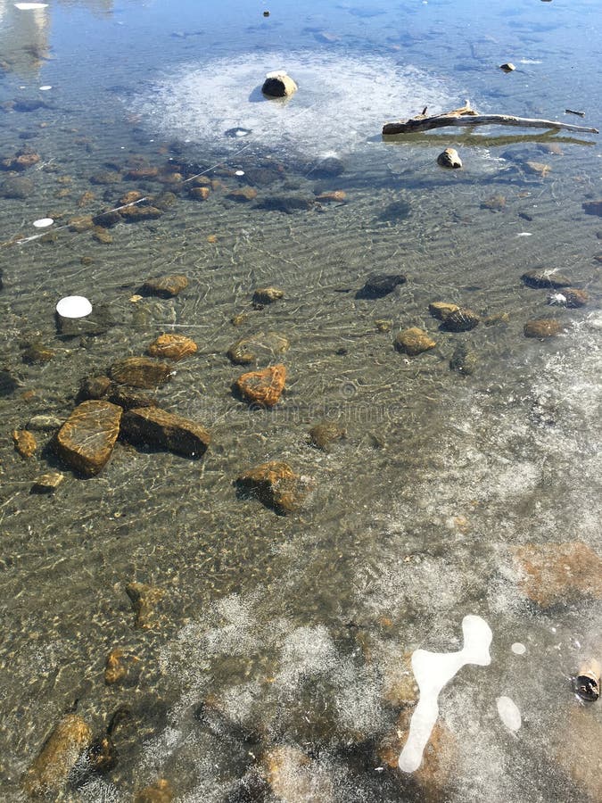 Frozen lake (texture) stock image. Image of rocks, frost - 76899727