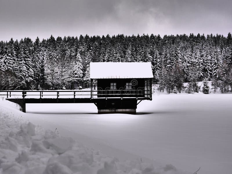 Frozen lake stock image. Image of lake, small, frozen - 88977289