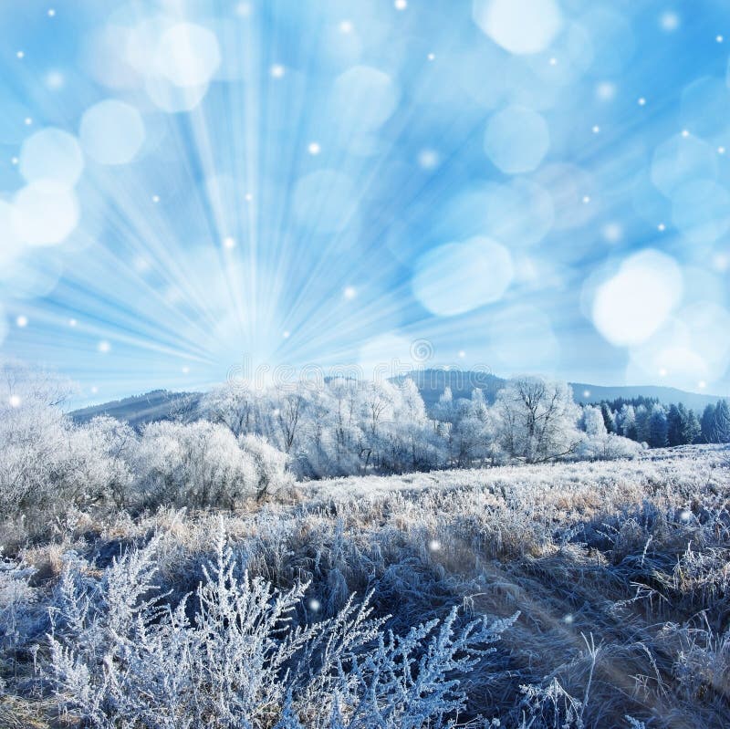 Frozen landscape stock image. Image of frosty, hills - 33394609