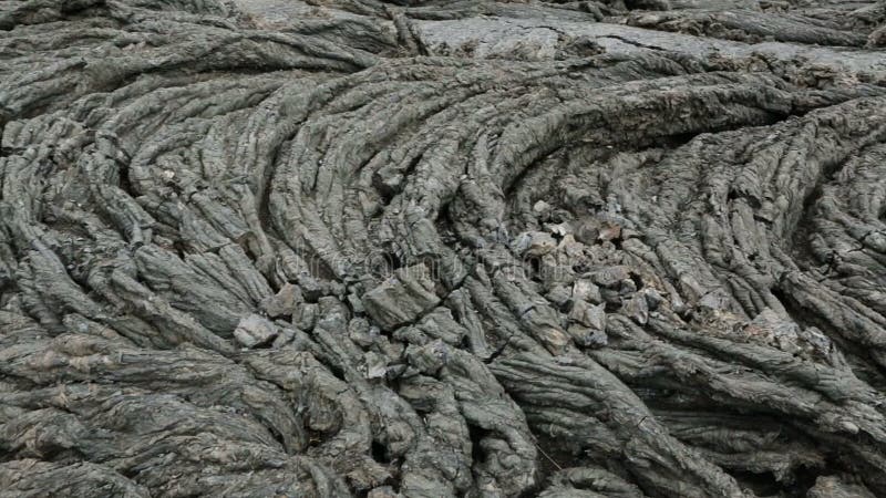 Frozen Lava Flow Resulting from Eruption Flat Tolbachik in 2012. Stock ...