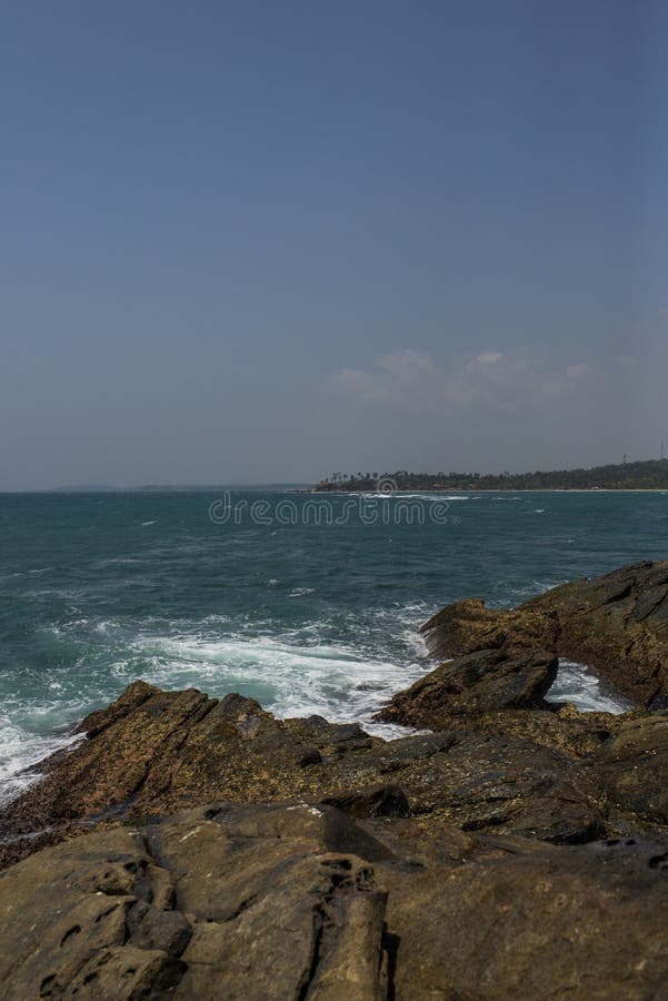 Frozen Lava Stones on the Ocean Stock Photo - Image of season ...