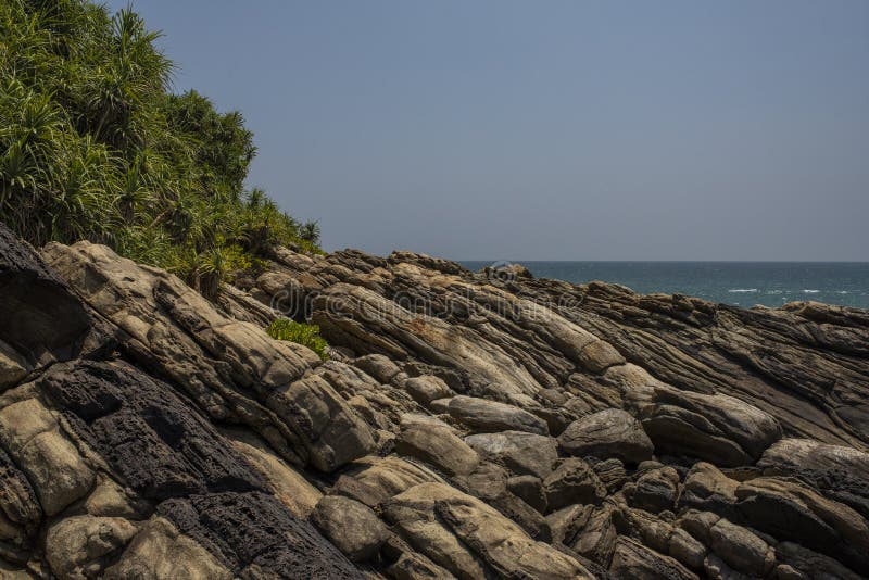 Frozen Lava Stones on the Ocean Stock Photo - Image of beauty, blue ...