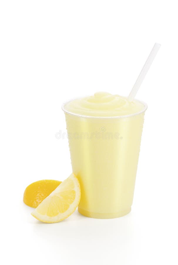 Frozen Lemonade or Lemon Smoothie Stock Photo - Image of slushie ...