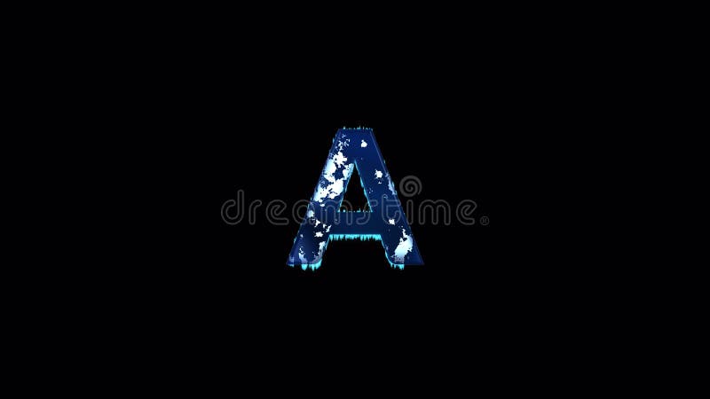 Frozen Letter a. Ice Letter. Frozen Alphabet with Alpha Channel ...