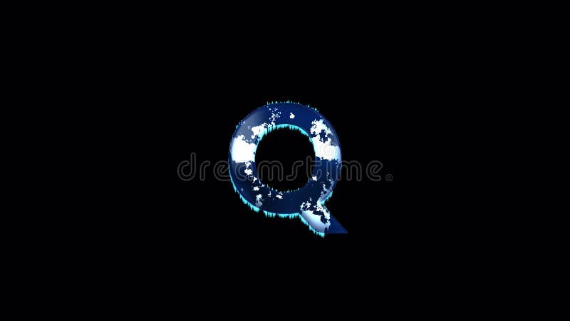 Frozen Letter Q. Ice Letter. Frozen Alphabet with Alpha Channel ...