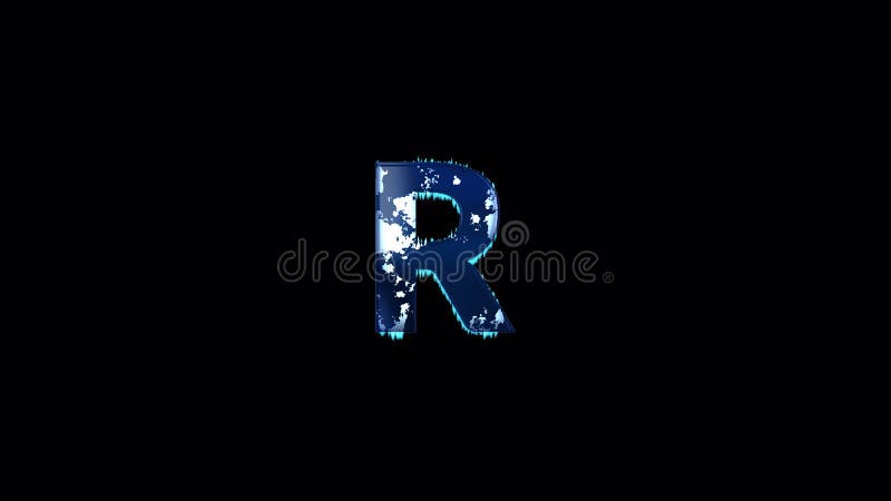 Frozen Letter R. Ice Letter. Frozen Alphabet with Alpha Channel ...