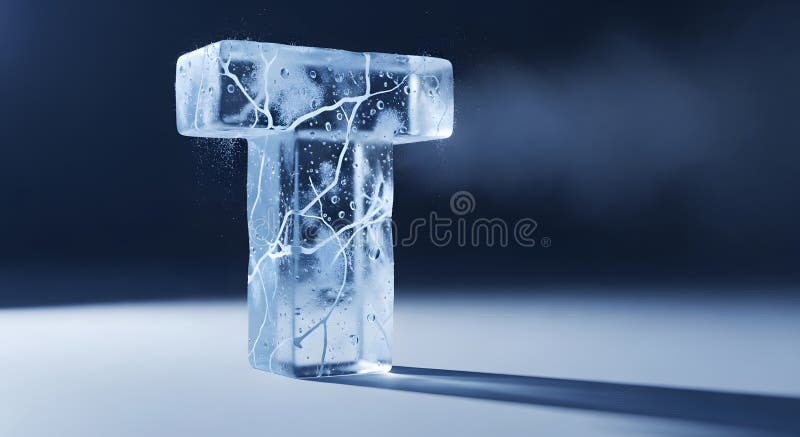 Frozen Letter T: a Chilling 3D Render Stock Illustration - Illustration ...