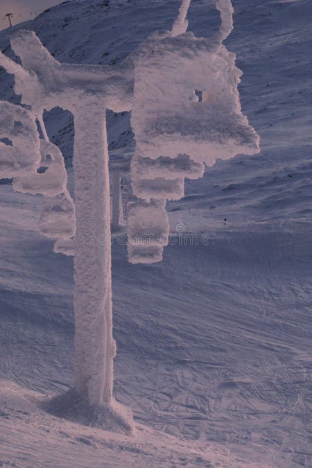 The frozen lift stock photo. Image of powder, recreational - 12542298