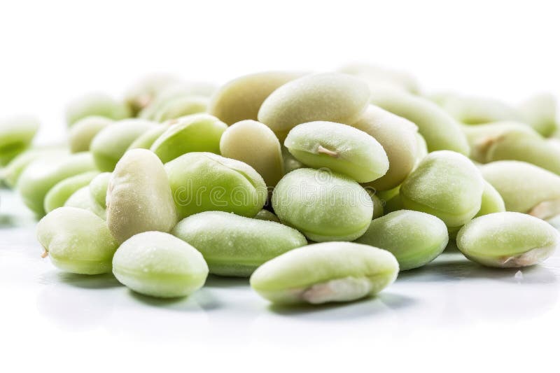 Frozen Lima Beans on White Background. Generative AI Stock Illustration ...