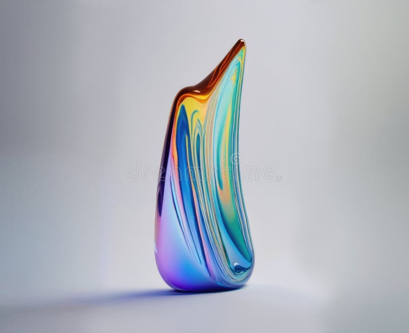 Frozen Liquid Shapes Holographic Color Gradient, Abstract Liquid Shapes ...
