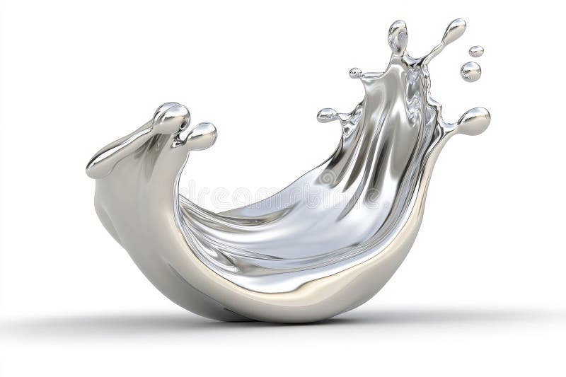 Captivating Liquid Silver Splash Frozen in Time, a Mesmerizing Display ...