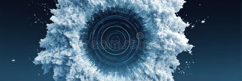 Frozen Loading Wheel with Fractured Digital Background Showcases ...