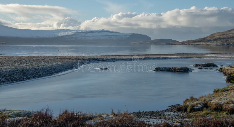 Frozen loch, Isle of Mull stock photo. Image of landscape - 268018070