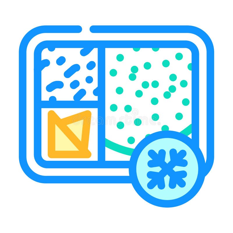 Frozen Lunch Color Icon Vector Illustration Stock Vector - Illustration ...