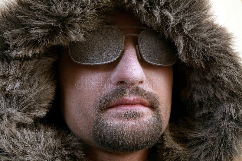 Frozen man stock image. Image of cold, season, holding - 23144939