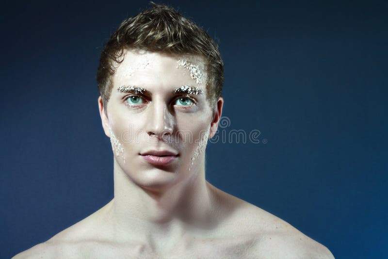 Frozen man stock image. Image of human, face, alternative - 60980457