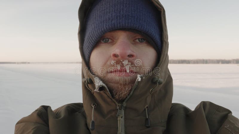 Serious Look of a Young Man in a Studio on a Black Background Stock ...