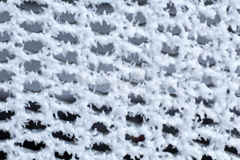 Frozen Metal Mesh Coated with Frost in the Cold. Background Stock Image ...