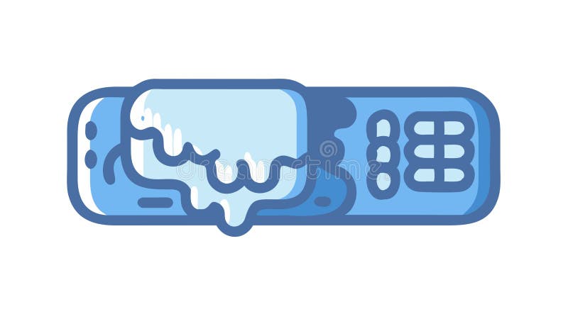 Frozen Mobile Phone Cold Damage Electronics Vector, Vector Design ...