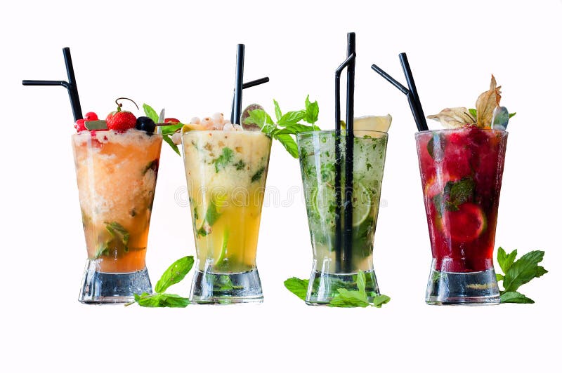 Frozen mojito flavors stock image. Image of mint, isolated - 68759827