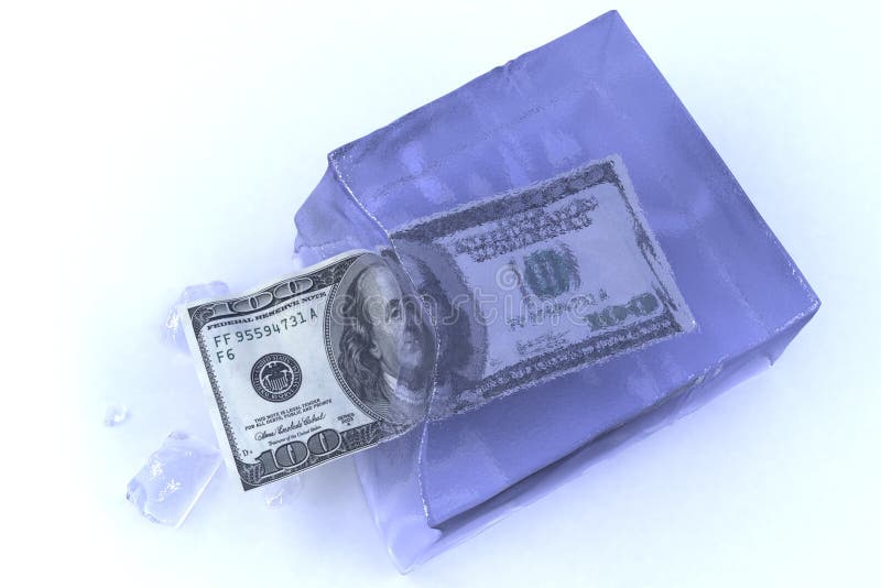 Frozen money stock image. Image of bank, business, glass - 5980025