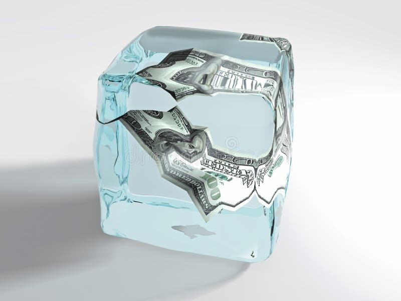 Frozen money stock image. Image of bank, business, glass - 5980025