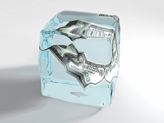 Frozen money stock image. Image of bank, business, glass - 5980025