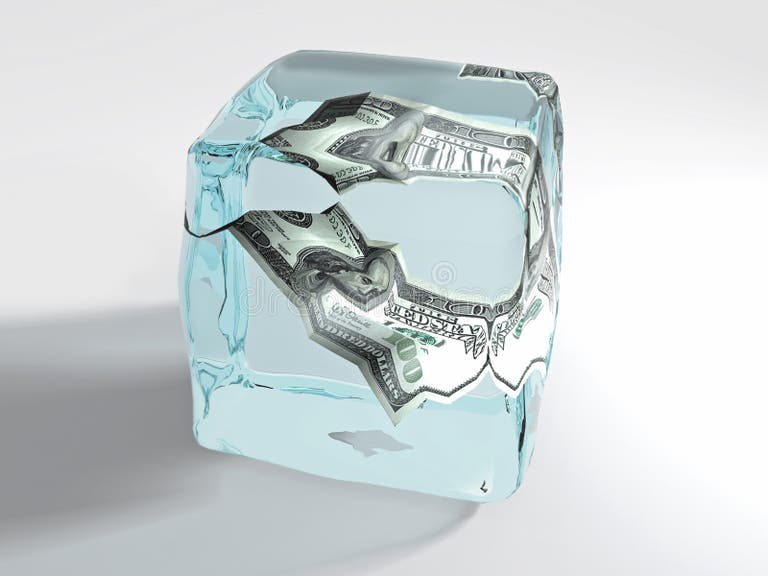 Frozen money stock image. Image of bank, business, glass - 5980025