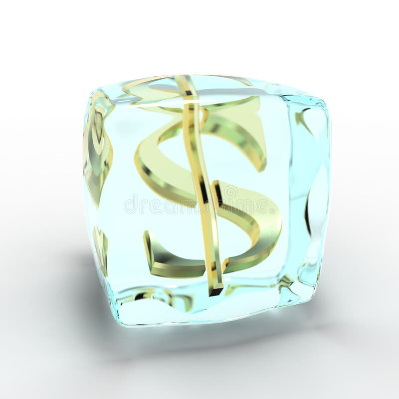 Frozen Money / Earnings / Investment HQ 3d Render Stock Illustration ...