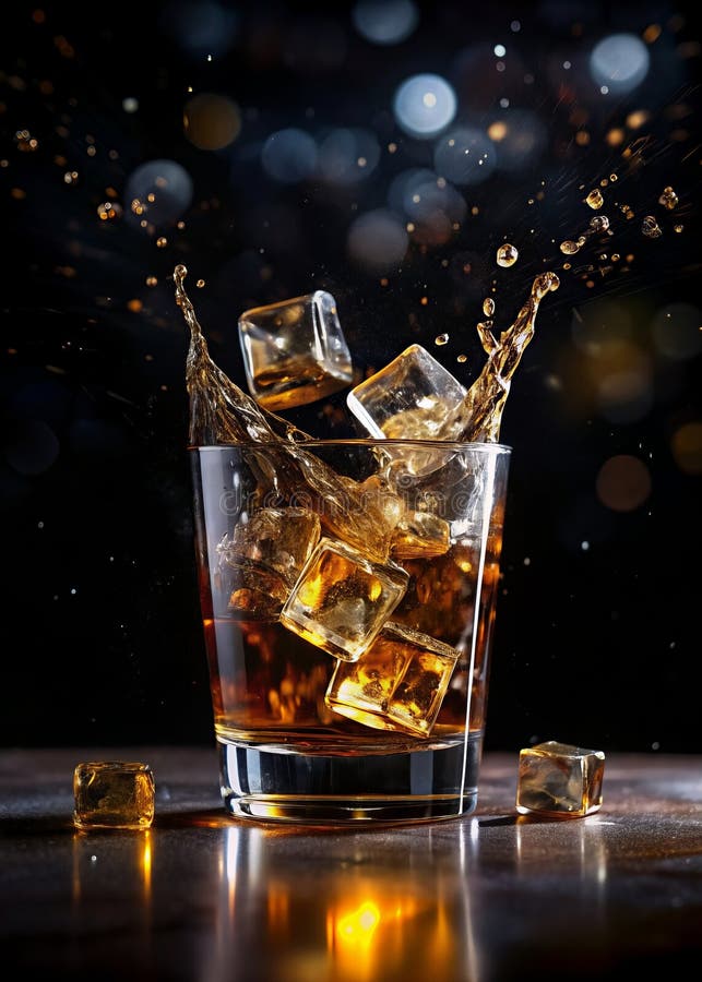 Fresh Start: Ice Cubes in a Glass Stock Illustration - Illustration of ...