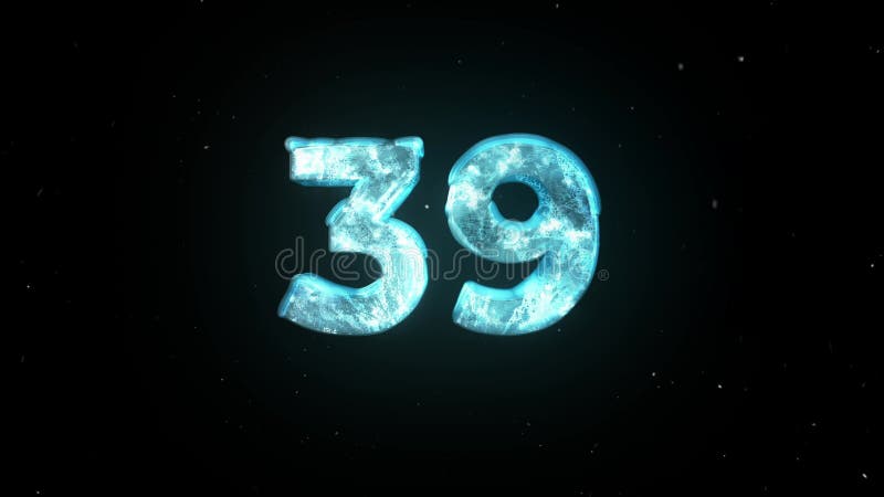 Frozen Number. Ice Number. Cold Frosty Number. Winter Snowy Number with ...