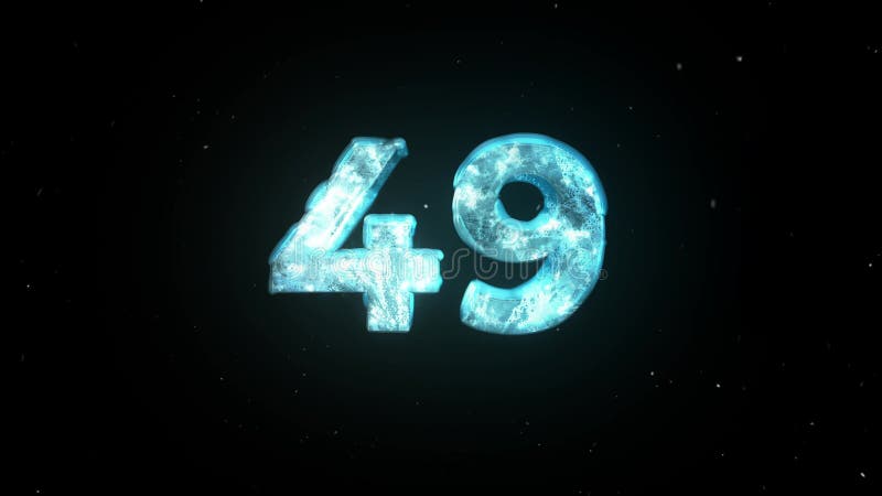 Frozen Number. Ice Number. Cold Frosty Number. Winter Snowy Number with ...