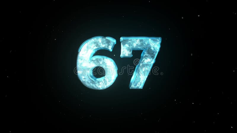 Frozen Number. Ice Number. Cold Frosty Number. Winter Snowy Number with ...