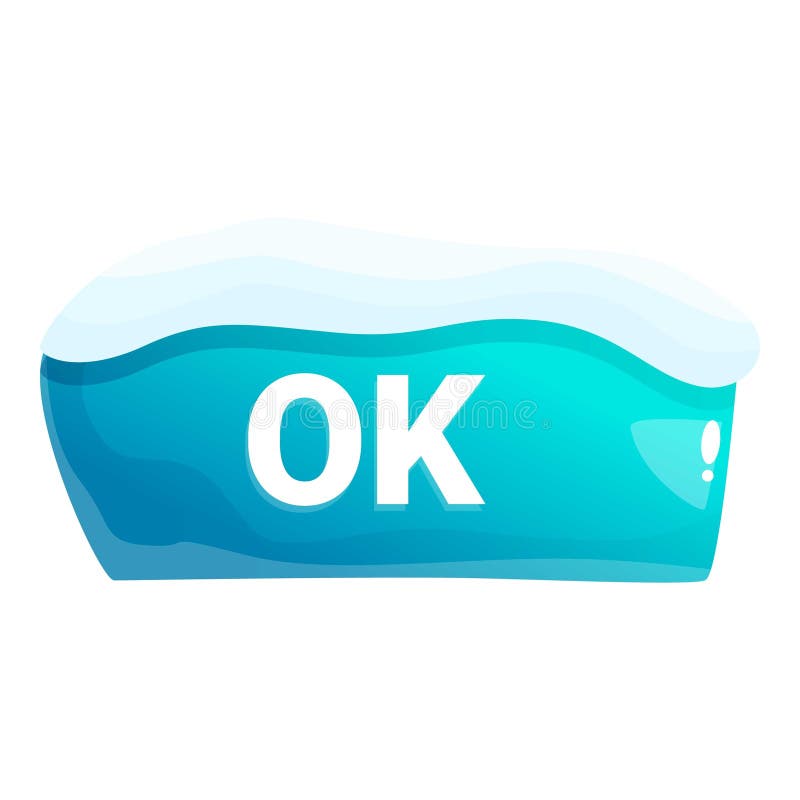 Frozen Ok Button Confirming Everything is Alright Stock Vector ...