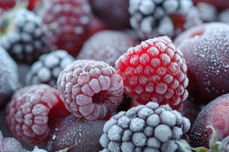 Frozen Organic Berries in the Freezer Stock Image - Image of berry ...